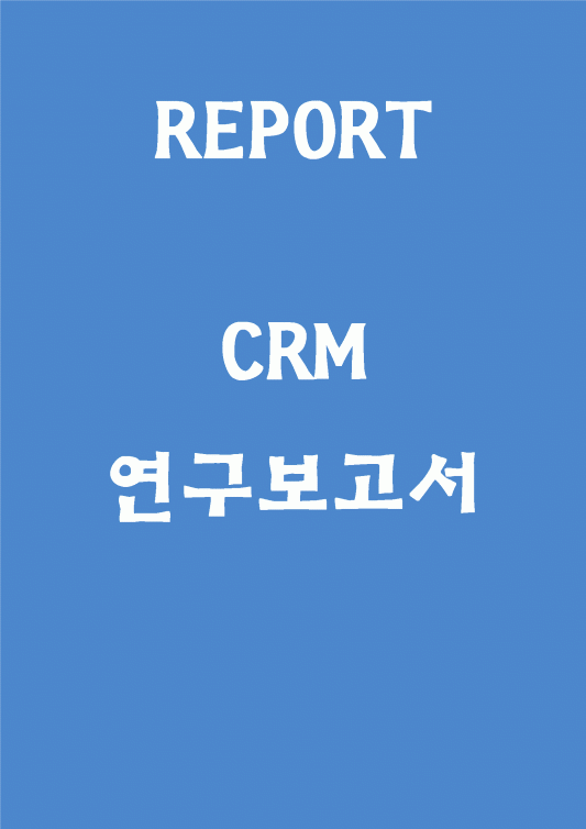 CRM 도입배경과 기업 도입사례연구 및 성공방안