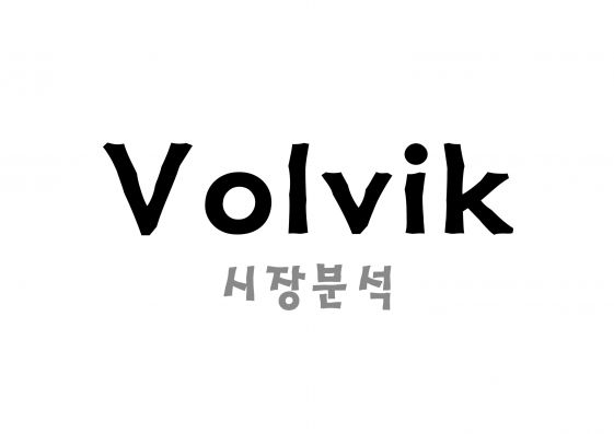볼빅(Volvik) 시장분석 자사제품의분석 경쟁사의분석
