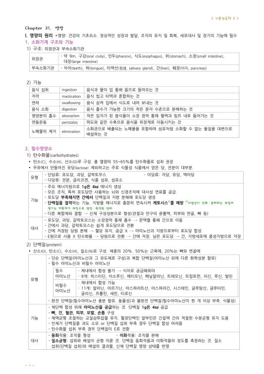 정리-기본간호학 2-영양,배뇨,배변,투약