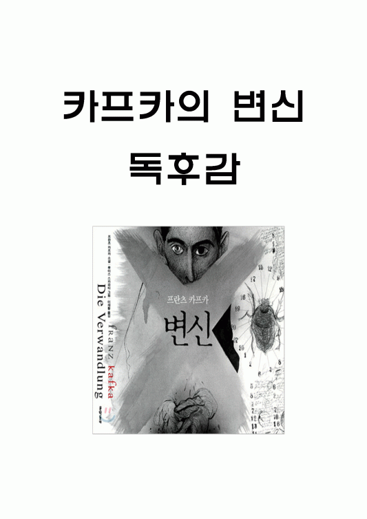 카프카의 변신 줄거리 요약과 등장인물 분석 및 카프카의 변신에서 궁극적으로 전달하고자 하는 의미와 느낀점 - 카프카의 변신 독후감,서평