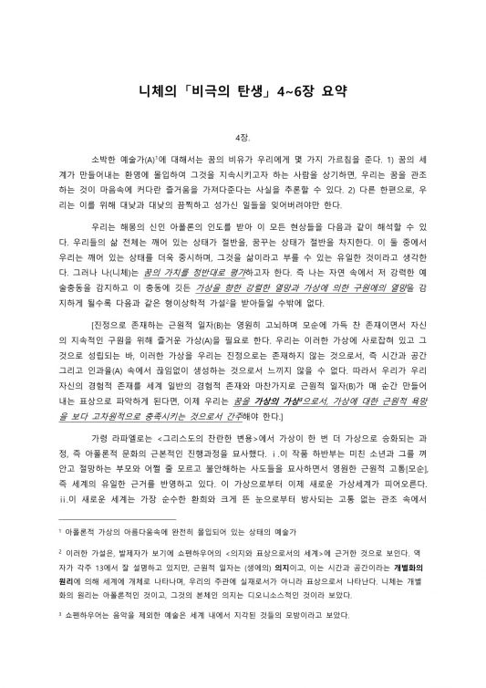 비극의 탄생 4~6장