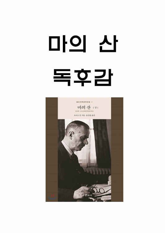 마의 산 줄거리 소개와 인상 깊었던 문장과 나의생각 및 마의 산 읽고 느낀점 - 마의 산 독후감,서평