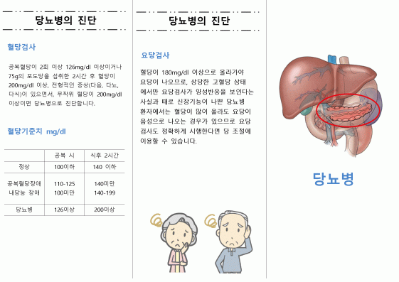 자료입니다) 당뇨병 환자 교육자료 / 당뇨병 예방 팜플렛 / 당뇨 팜플렛