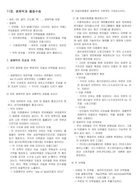 레닌저 생화학 개념요약정리 <11,12,14,16,19장>