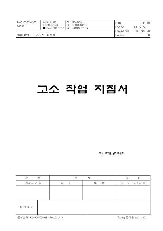 안전 지침서_고소작업_ISO 45001