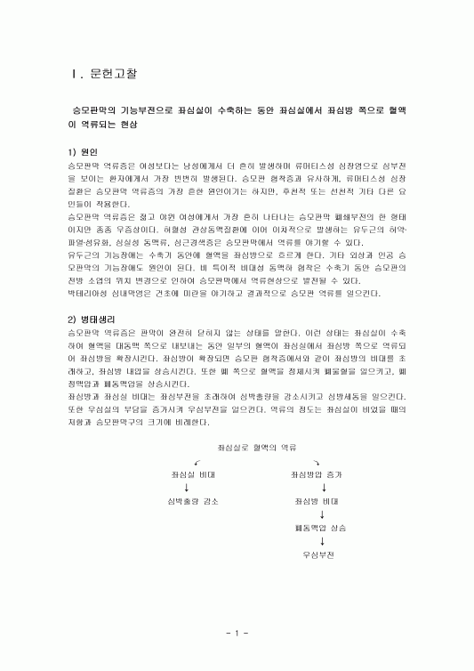 승모판 역류증 케이스 스터디입니다. 진단2