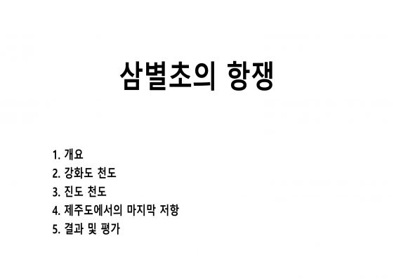 삼별초의 항쟁