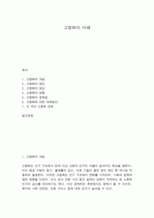 고령화의 이해