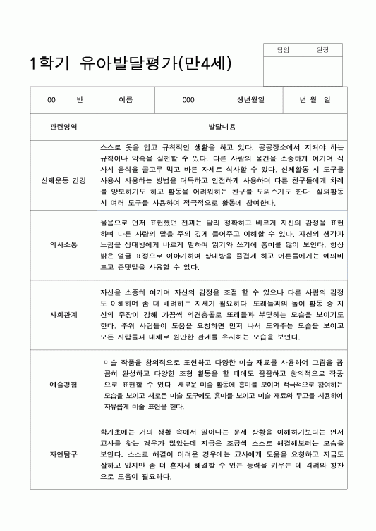 유아발달평가 만4세 1학기 23명