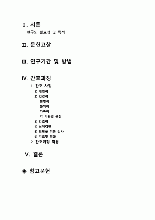 위암환자 간호과정 사례