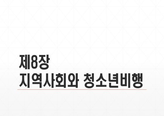 (자료 / 석사과정 / 청소년비행이론 등) 지역사회와 청소년 비행 ppt발표