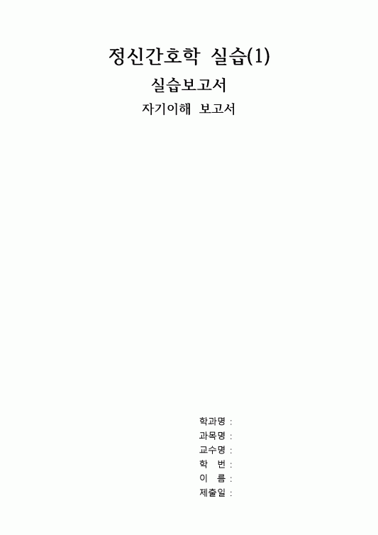 자기이해보고서, 대상자 이해, 초기단계(대사), 치료적 의사소통 기법 (정신간호학)
