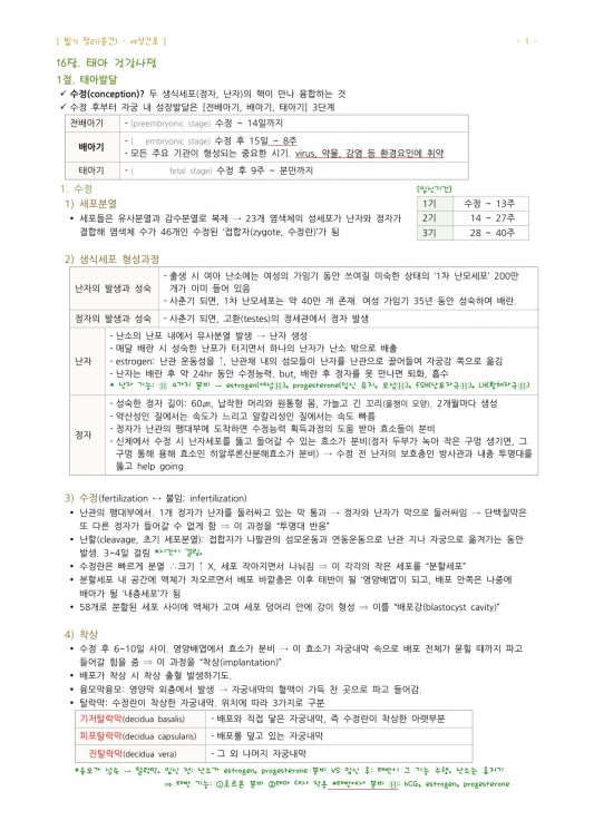 여성건강간호학-태아건강,정상임신,고위험임신