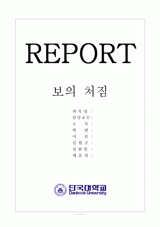 보의 처짐 실험레포트
