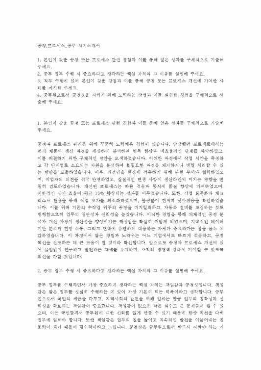 공정,프로세스_공무 자기소개서