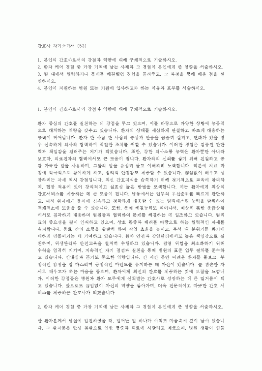 간호사 자기소개서 (53)
