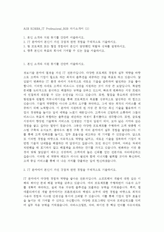 ASE KOREA_IT Professional_B2B 자기소개서 (2)