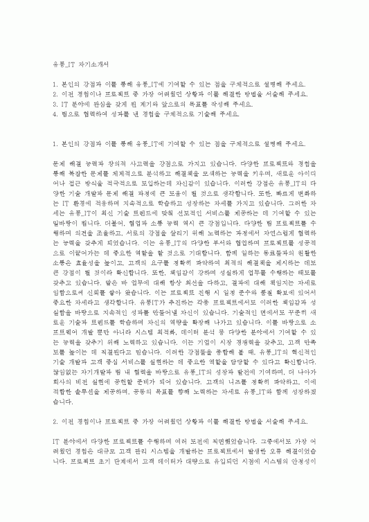 유풍_IT 자기소개서