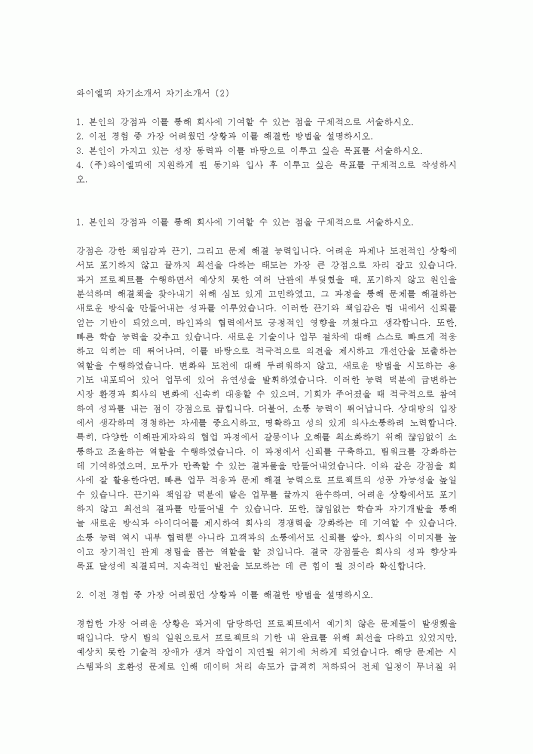 와이엘피 자기소개서 (2)