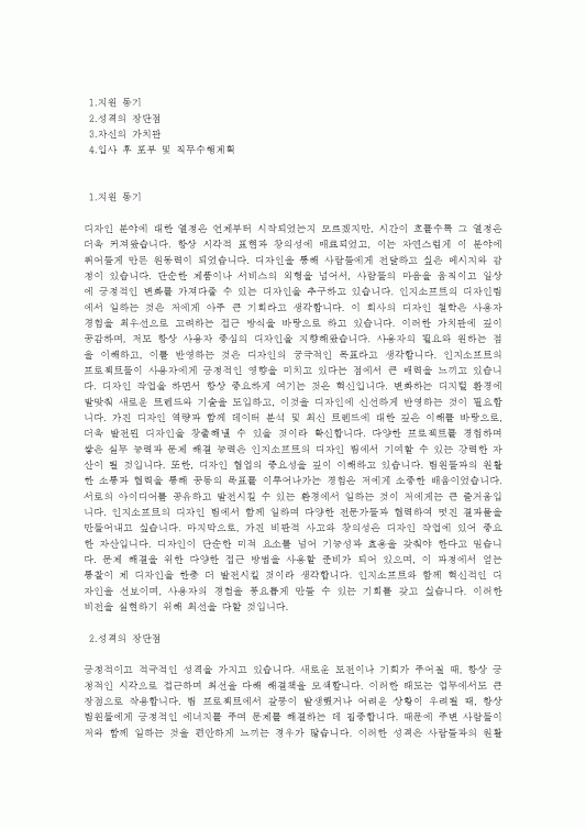 인지소프트_디자인_BEST 우수 자기소개서