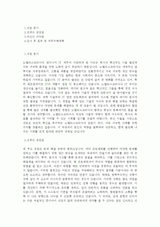 노벨리스코리아_엔지니어 IT_BEST 우수 자기소개서