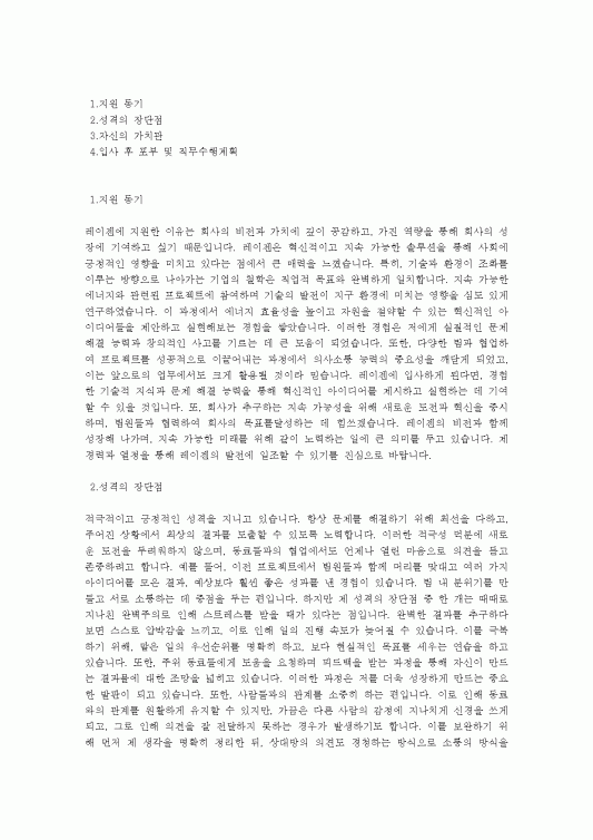 레이젠_BEST 우수 자기소개서