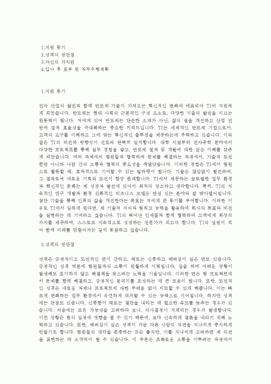 TI Korea_BEST 우수 자기소개서