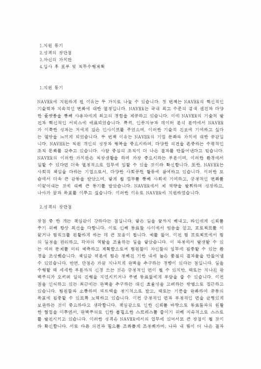 NAVER_BEST 우수 자기소개서