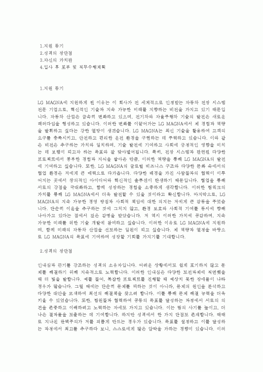 LG MAGNA__BEST 우수 자기소개서