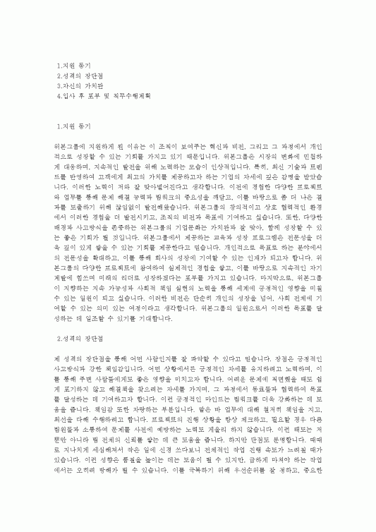 위본그룹_BEST 우수 자기소개서