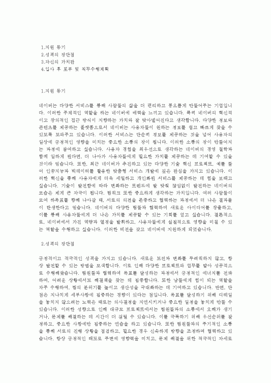 네이버_PR_BEST 우수 자기소개서