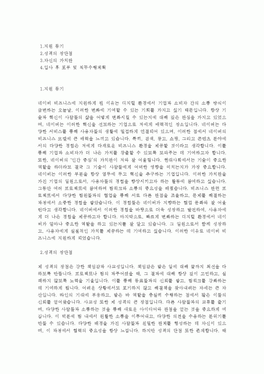 네이버_비즈니스 이슈 분석_BEST 우수 자기소개서