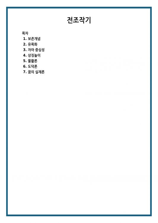 전조작기 레포트 자료
