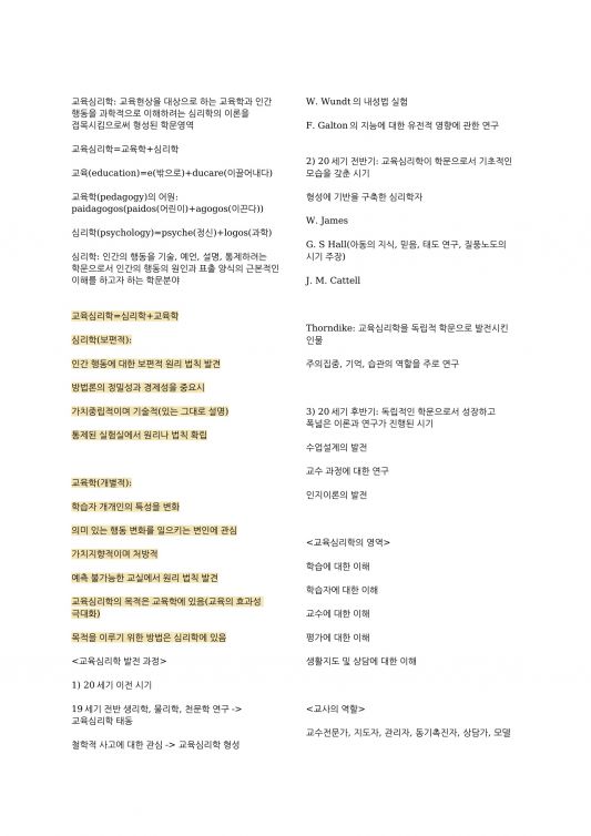 교육심리 중간기말 시험범위 요약