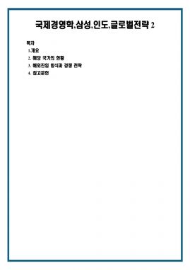 국제경영학,삼성,인도,글로벌전략2