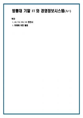 방통대 기말 IT와 경영정보시스템