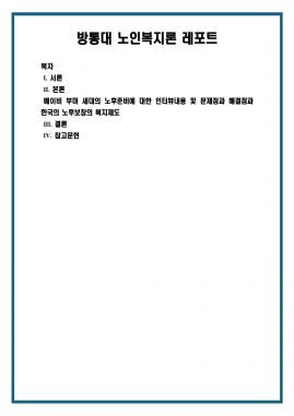 방통대 노인복지론 레포트