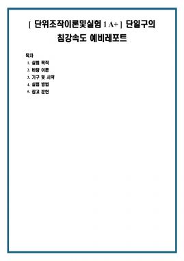 [단위조작이론및실험1] 단일구의 침강속도 예비레포트