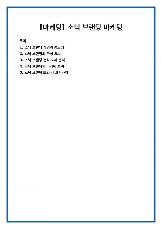 [마케팅] 소닉 브랜딩 마케팅