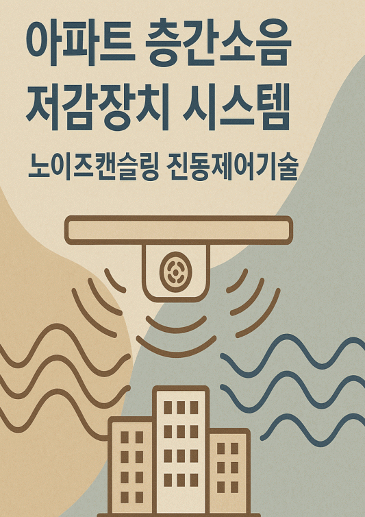 아파트 층간소음 저감장치 시스템 보고서 - 노이즈캔슬링 진동제어기술
