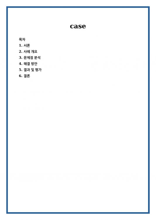 case 레포트 자료