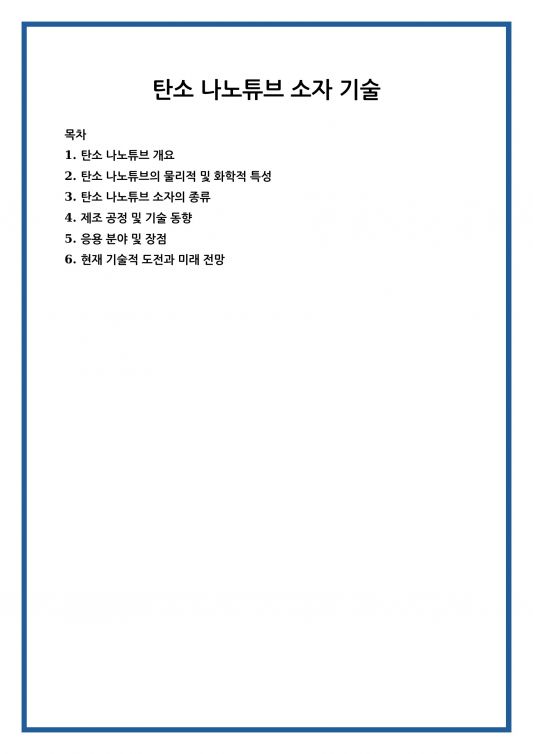 탄소 나노튜브 소자 기술