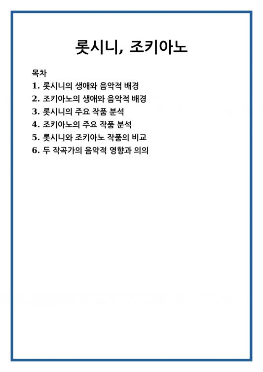 롯시니, 조키아노