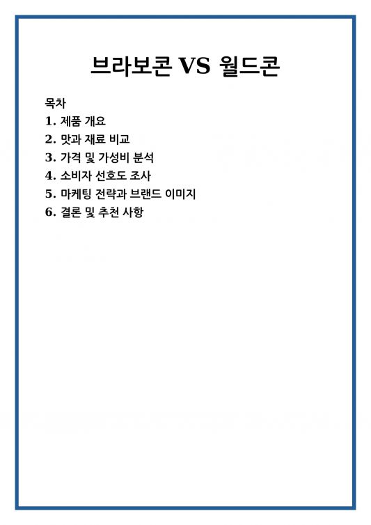 브라보콘 VS 월드콘