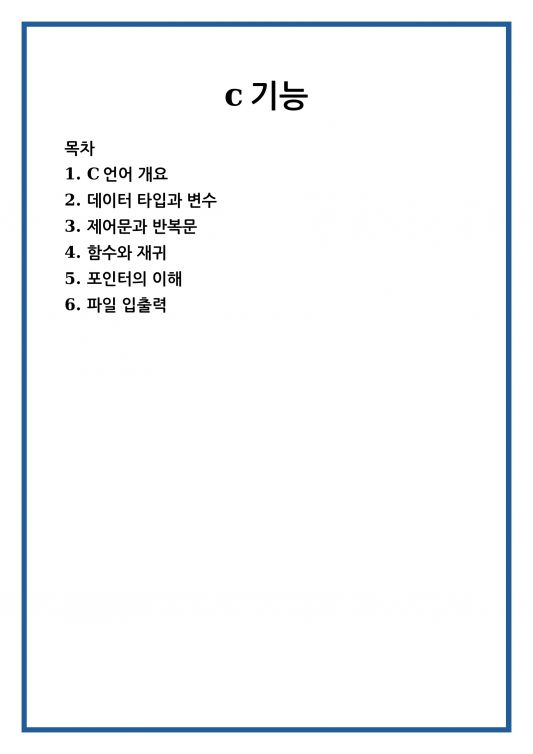 c기능 레포트 자료