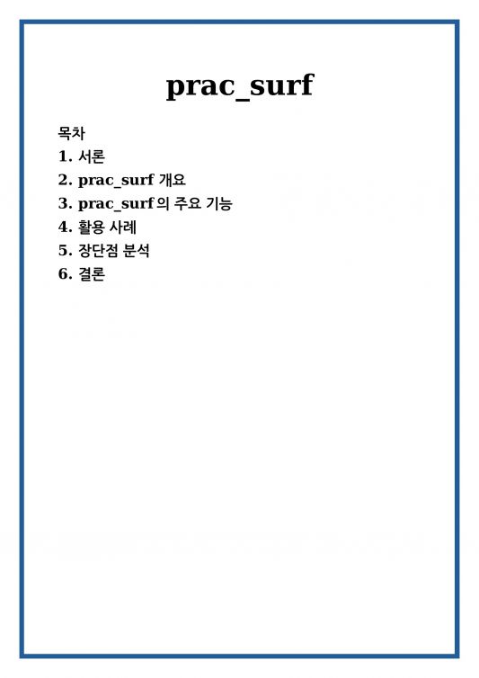 prac_surf 레포트 자료