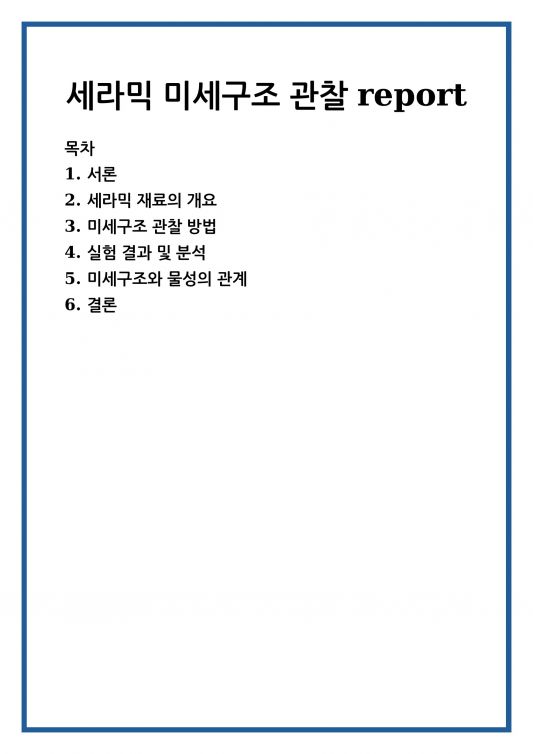 세라믹 미세구조 관찰 report