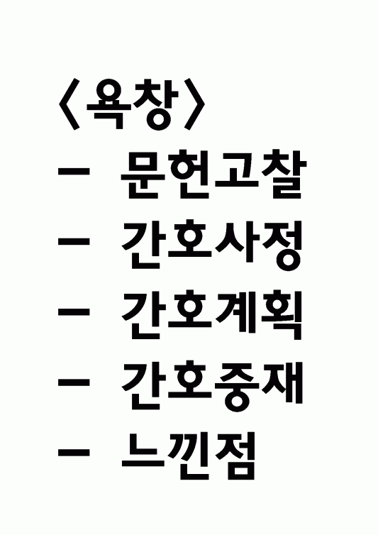 욕창 연구레포트 - 욕창 문헌고찰과 간호사정,간호계획,간호중재 및 느낀점