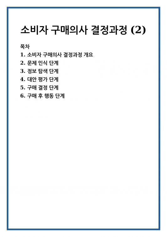 소비자 구매의사 결정과정 (2)