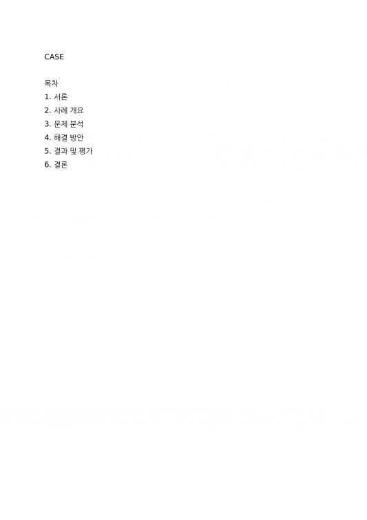 CASE 레포트 자료